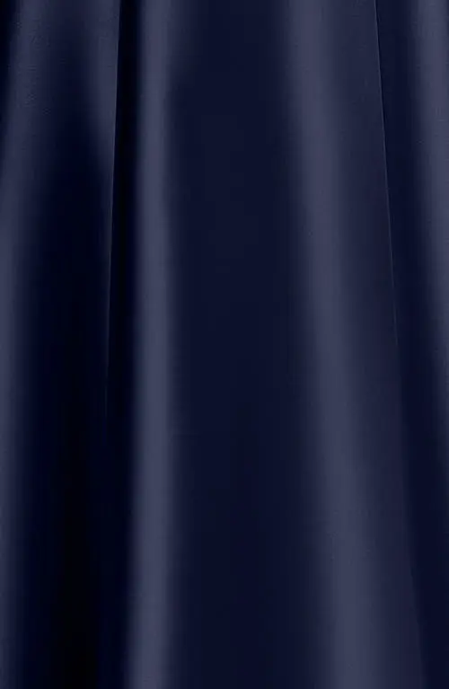 Betsy & Adam Bow Detail One-shoulder Mikado Gown
