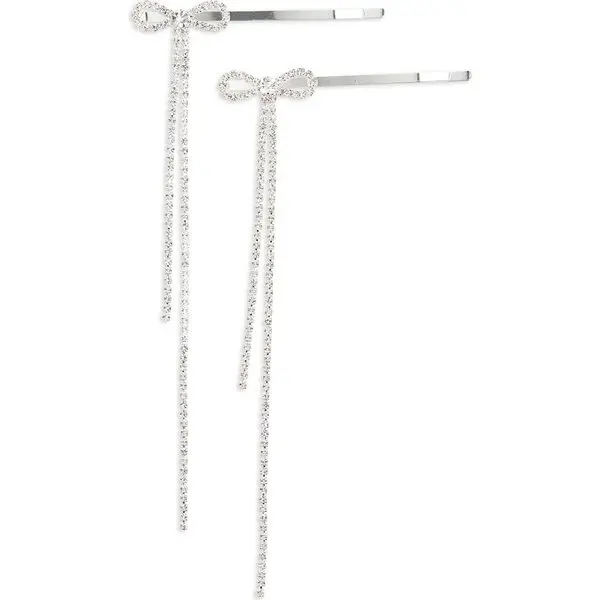 Tasha Rhinestone Bow Bobby Pins 2-pack
