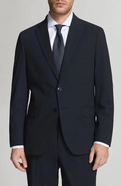 Mango London Regular Fit Blazer - Dark Navy