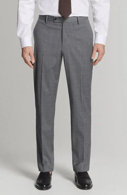Mango London Regular Fit Dress Pants - Grey