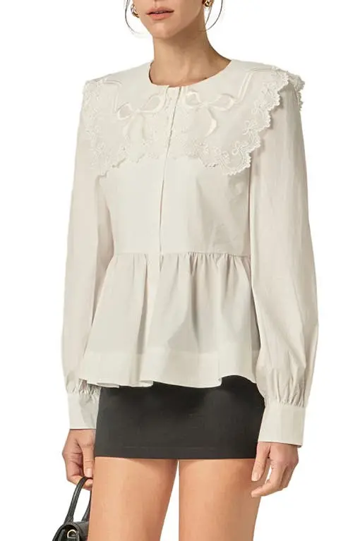 English Factory Collar Poplin Top