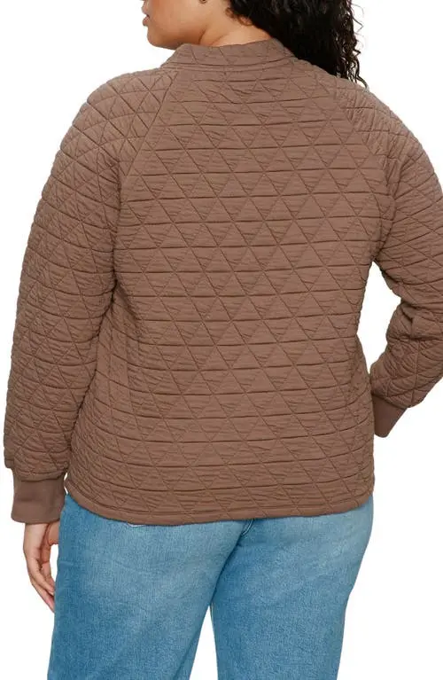 Sanctuary Quilted Popover Top - Morel Brown