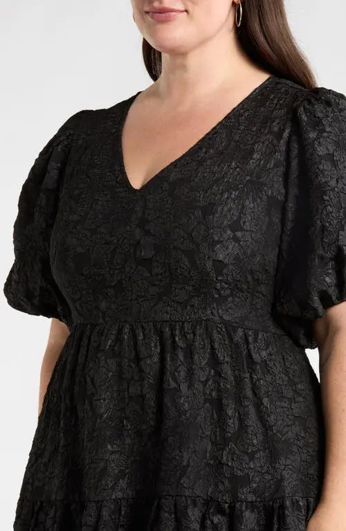 SUGARLIPS Arielle Floral Jacquard Maxi Dress