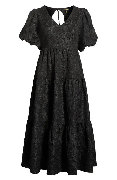 SUGARLIPS Arielle Floral Jacquard Maxi Dress