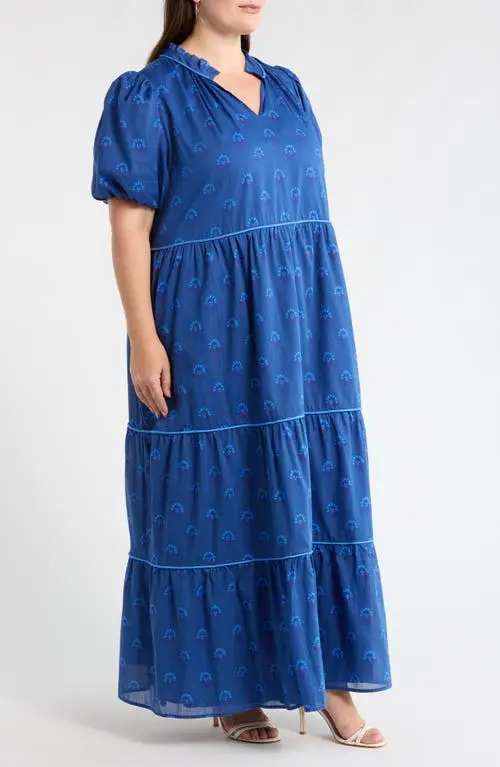 SUGARLIPS Briza Medallion Renley Tiered Maxi Dress