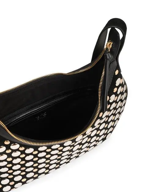 Rafe New York Alva Studded Hobo Crossbody - Black