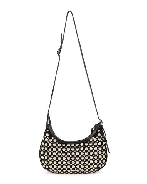 Rafe New York Alva Studded Hobo Crossbody - Black