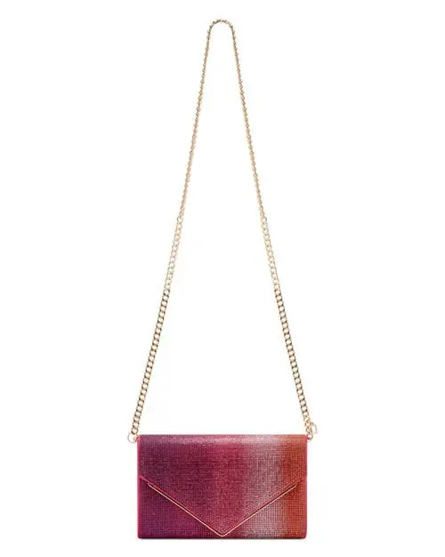 Rafe New York Candy Diamante Envelope Clutch - Fuchsia/orange