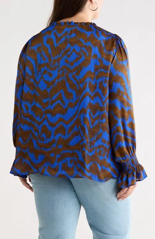 SUGARLIPS Flowy Blouse With Abstract Print