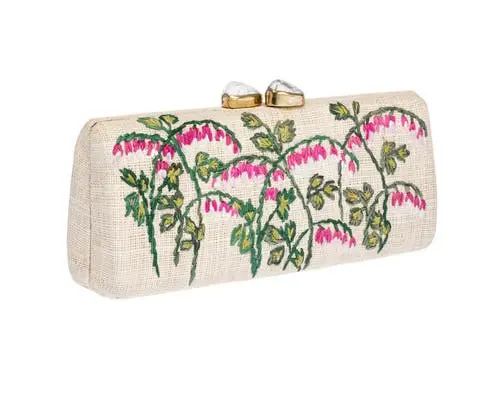 Rafe New York Alessandra Rattan Long Clutch - Fuchsia