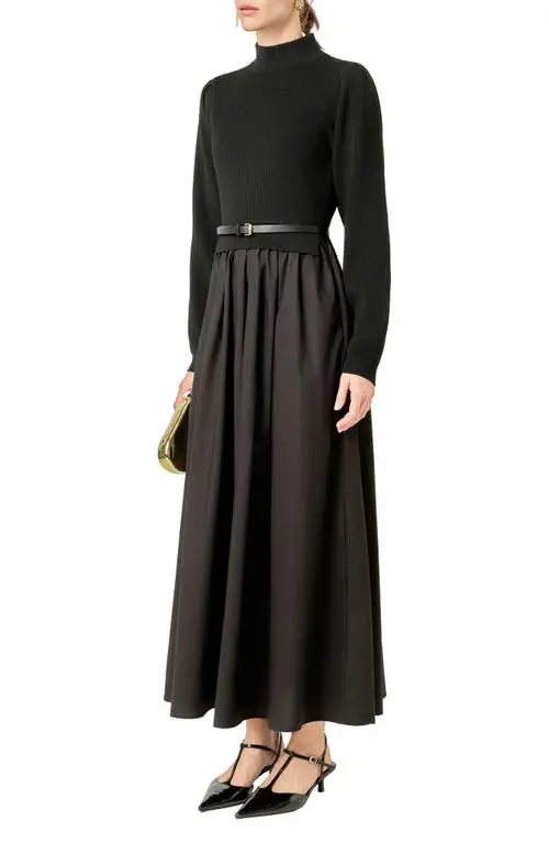 English Factory Mixed Media A-line Dress