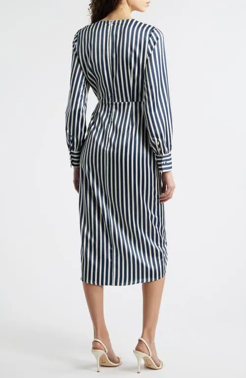Sam Edelman Long Sleeve Stripe Wrap Dress