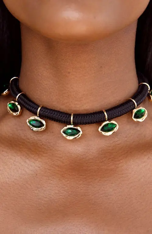 Ettika Midnight Luxe Crystal Choker Necklace