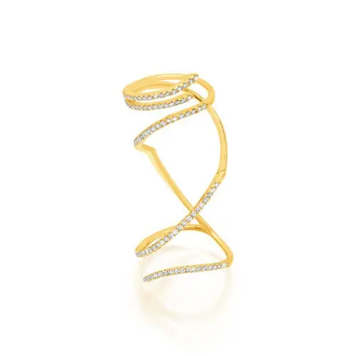 GRAZIELA Mega Swirl Ring - Yellow Gold