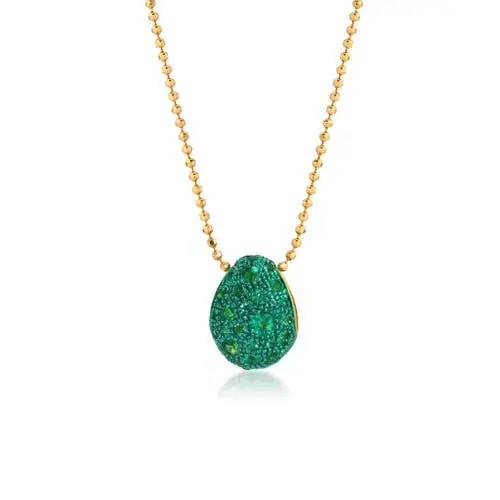 GRAZIELA Emerald Bahia Pendant Necklace - Green