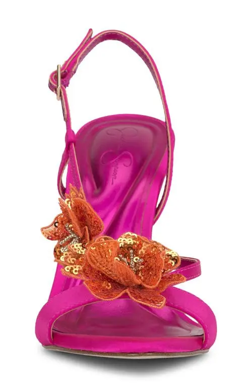 Jessica Simpson Nivory Half D'orsay Sandal - Bright Fuchsia