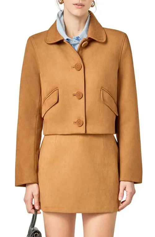 English Factory Faux Suede Jacket