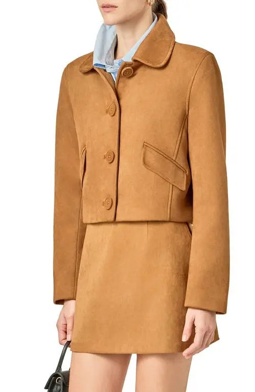 English Factory Faux Suede Jacket
