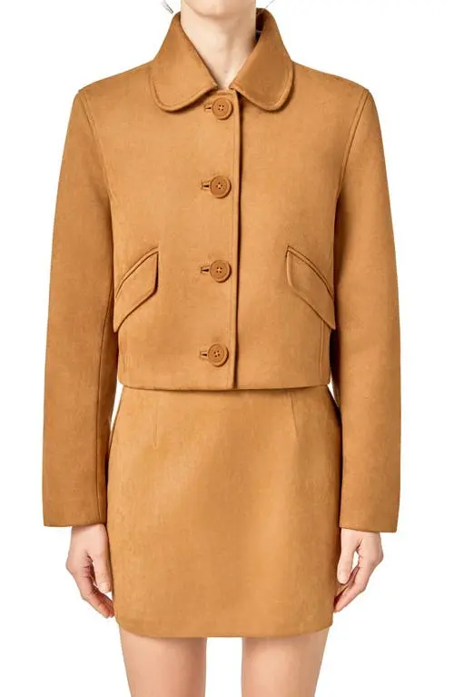 English Factory Faux Suede Jacket