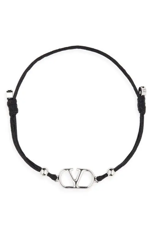 Valentino Garavani Vlogo Cord Bracelet - Black