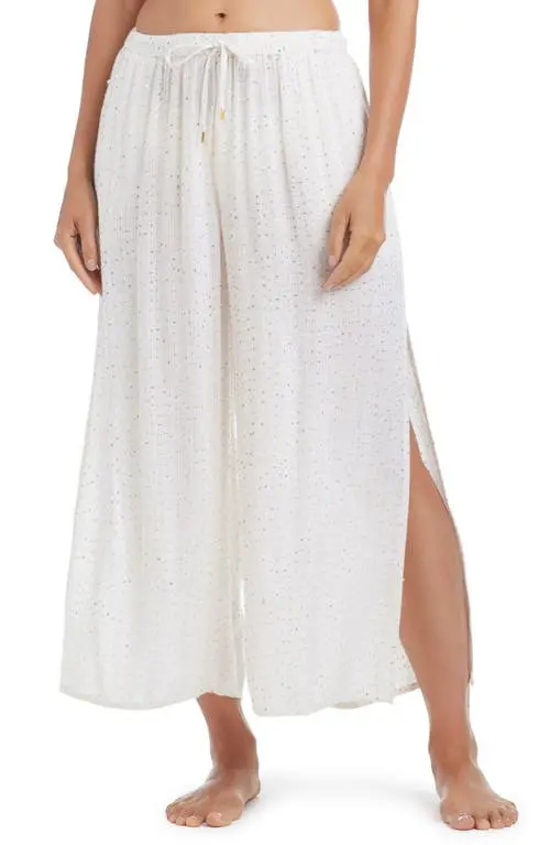 ROD BEATTIE Sequin-embellished Cover-up Pants - White