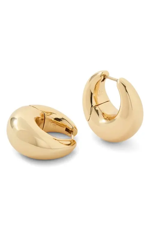 JENNIFER FISHER Dylan Mini Dome Huggie Hoop Earrings - Yellow Gold