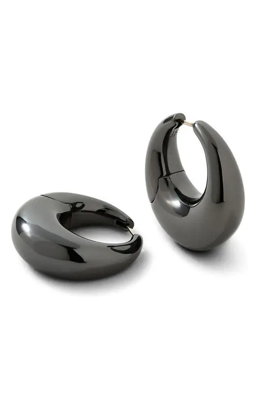 JENNIFER FISHER Dylan Dome Huggie Hoop Earrings - Hematite