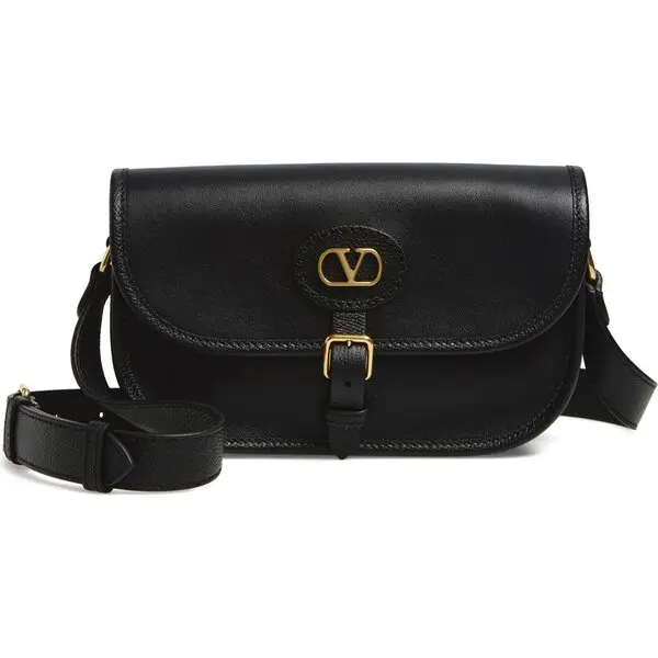 Valentino Garavani Antibes Leather Crossbody Bag - Black