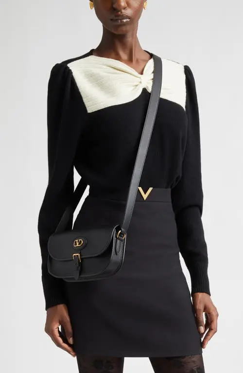 Valentino Garavani Antibes Leather Crossbody Bag - Black