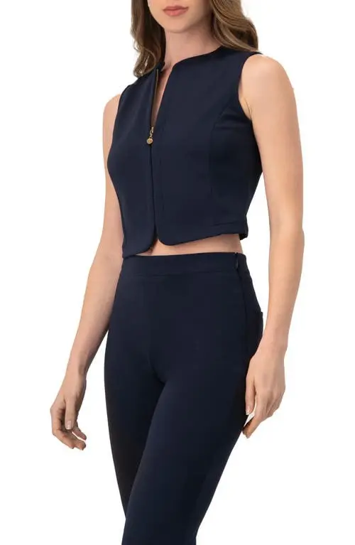 IVONNE Front-zip Crop Top
