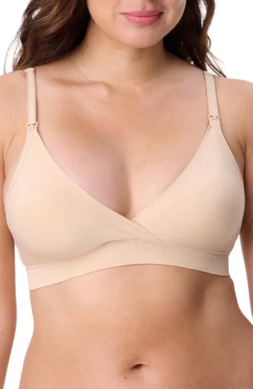 Motherhood Maternity Wireless Seamless Wrap Nursing Bra - Essential Nude
