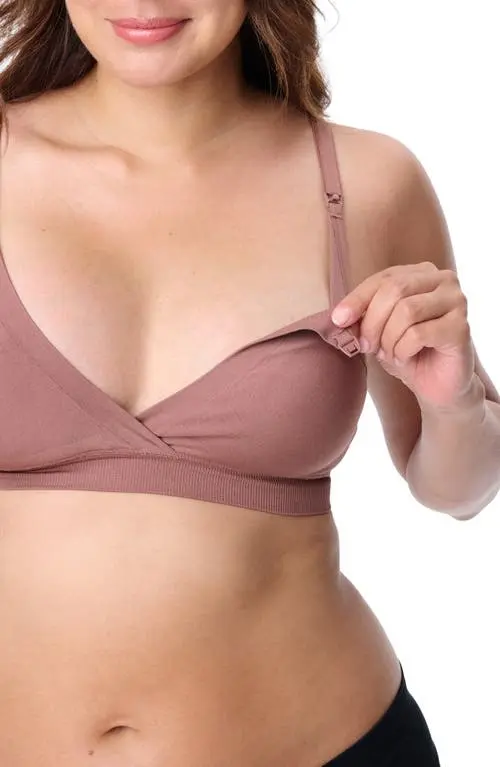 Motherhood Maternity Wireless Seamless Wrap Nursing Bra - Mocha