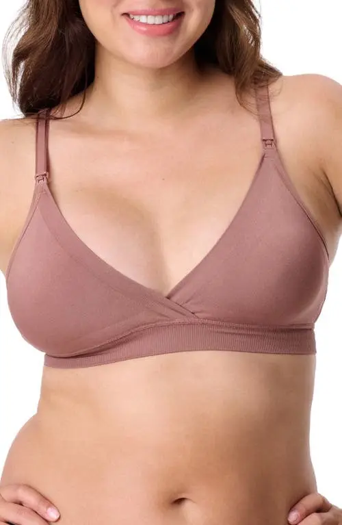 Motherhood Maternity Wireless Seamless Wrap Nursing Bra - Mocha