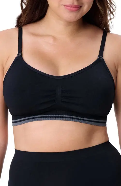 Motherhood Maternity Seamless Nursing And Hands-free Pumping Bra - Core Black