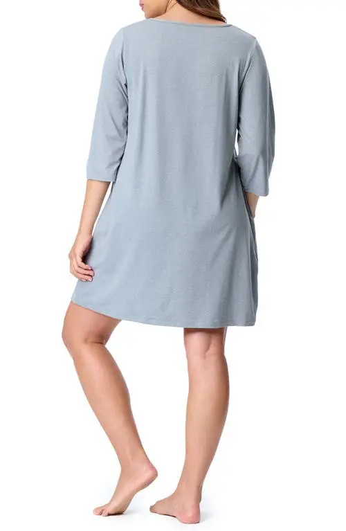 Motherhood Maternity Sleep Henely Nightgown With Nursing Access - Grey