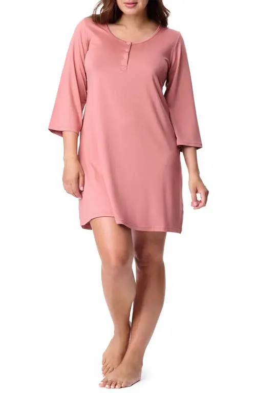 Motherhood Maternity Sleep Henely Nightgown With Nursing Access - Mauve