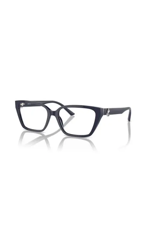 JIMMY CHOO 53mm Cat Eye Optical Glasses - Blue