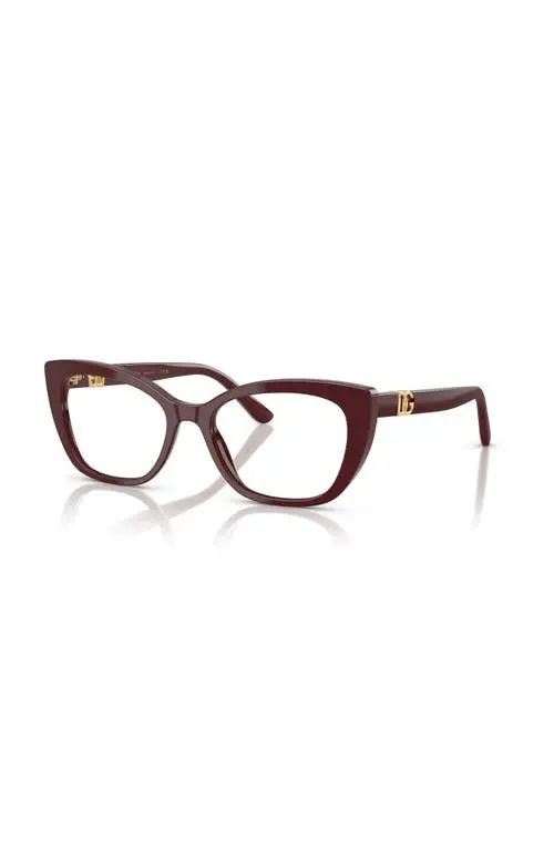 Dolce & Gabbana 52mm Cat Eye Optical Glasses - Red