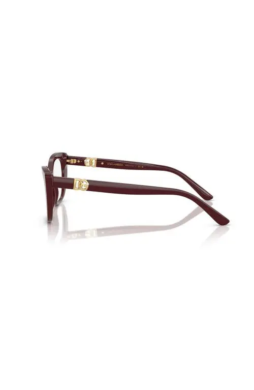 Dolce & Gabbana 52mm Cat Eye Optical Glasses - Red