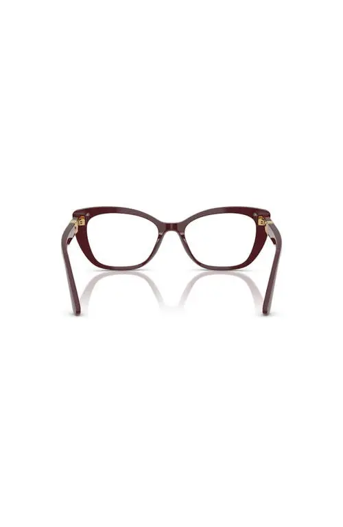 Dolce & Gabbana 52mm Cat Eye Optical Glasses - Red