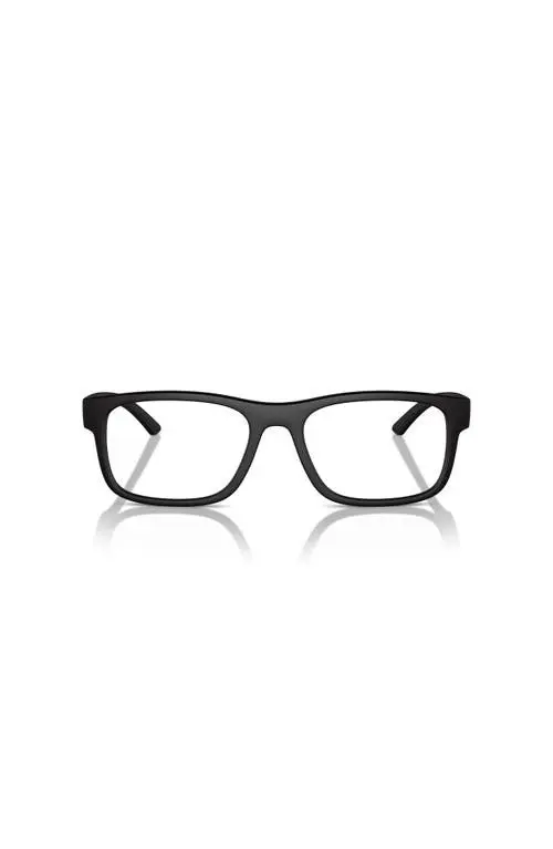 Prada 52mm Rectangle Optical Glasses - Black
