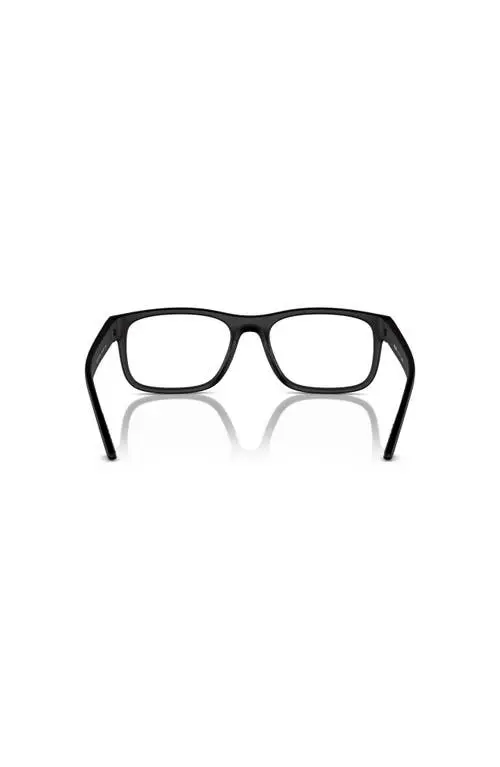 Prada 52mm Rectangle Optical Glasses - Black