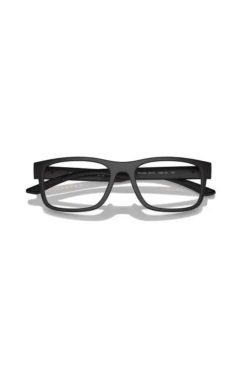 Prada 52mm Rectangle Optical Glasses - Black