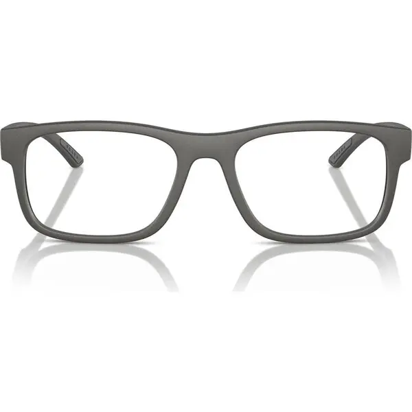 Prada 52mm Rectangle Optical Glasses - Grey