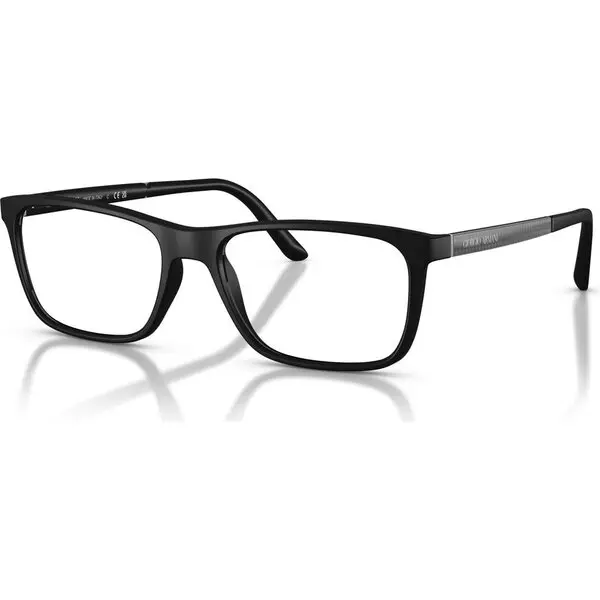 Giorgio Armani 55mm Square Eyeglasses - Black