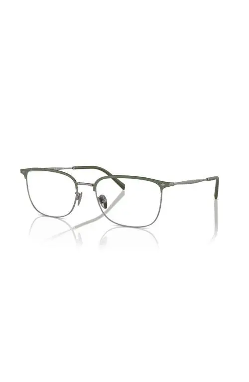 Giorgio Armani 55mm Rectangle Full Rim Eyeglasses - Grey