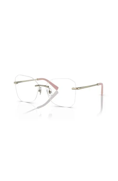 Tiffany & Co. 55mm Irregular Rimless Optical Glasses - Gold
