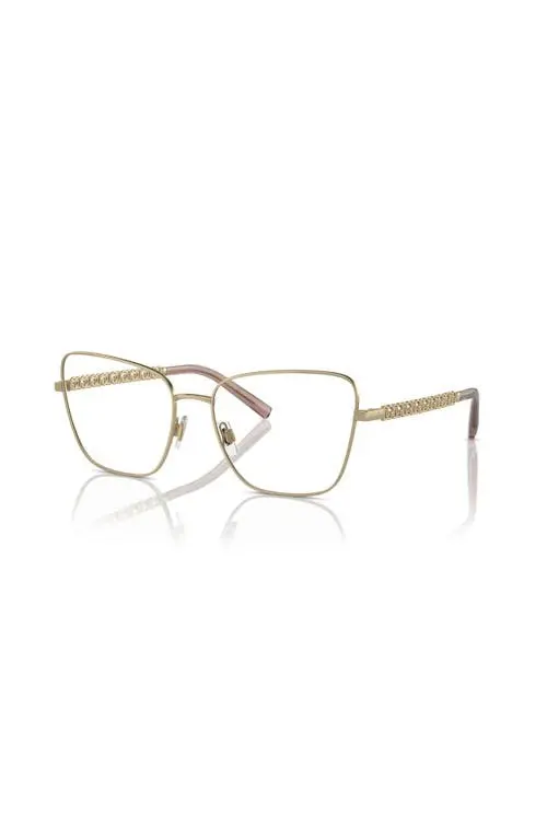 Dolce & Gabbana 55mm Butterfly Eyeglasses - Gold