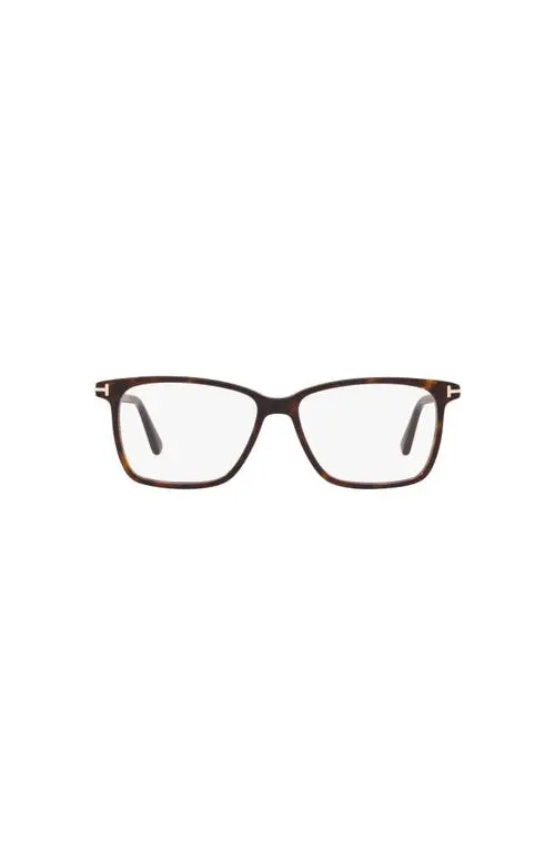 TOM FORD 55mm Irregular Eyeglasses - Brown