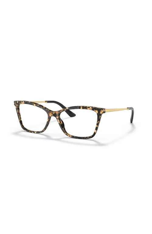 Dolce & Gabbana 54mm Rectangle Full Rim Eyeglasses - Black